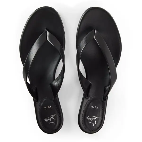 CHRISTIAN LOUBOUTIN Leather Thong Flat Sandals