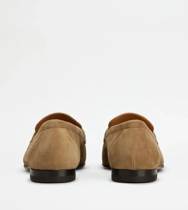 TOD'S Suede Slip-on Loafers With Buckle Detail