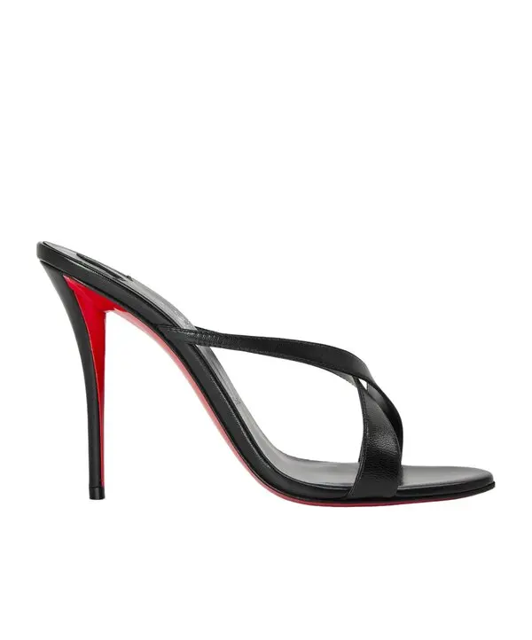 CHRISTIAN LOUBOUTIN Leather Slide Stilettos - Black