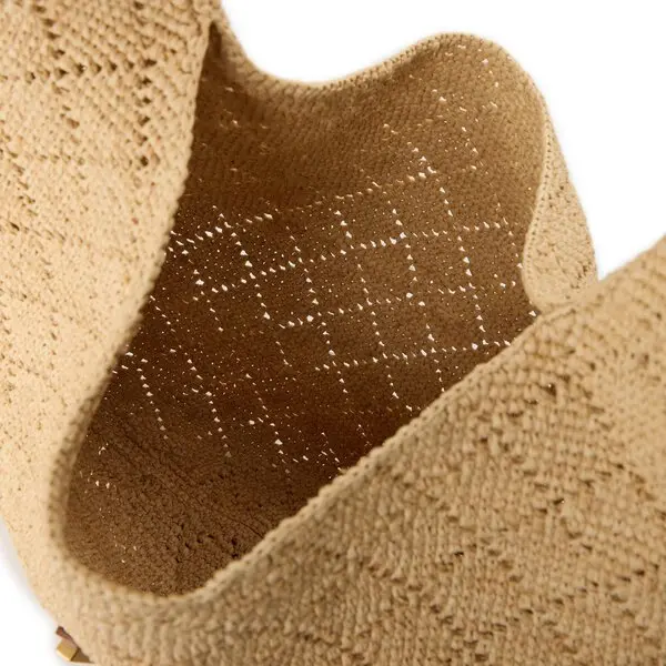 Saint Laurent Light Beige Diamond Woven Handbag