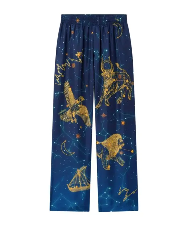 Casablanca Astrology Silk Twill Trousers