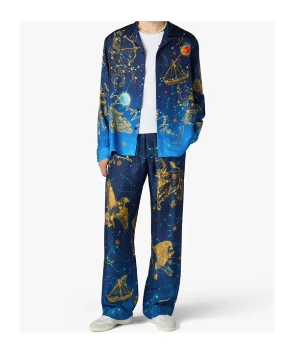 Casablanca Astrology Silk Twill Trousers