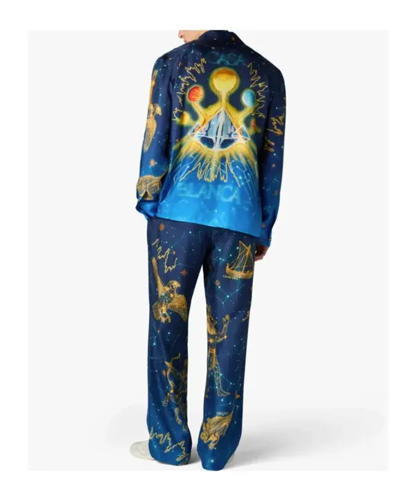 Casablanca Astrology Silk Twill Trousers