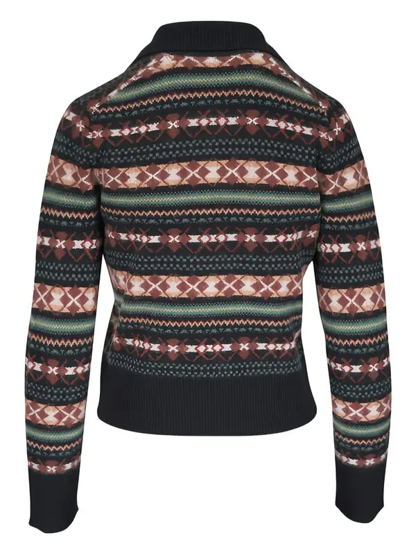 Vince Patterned Collared Sweater