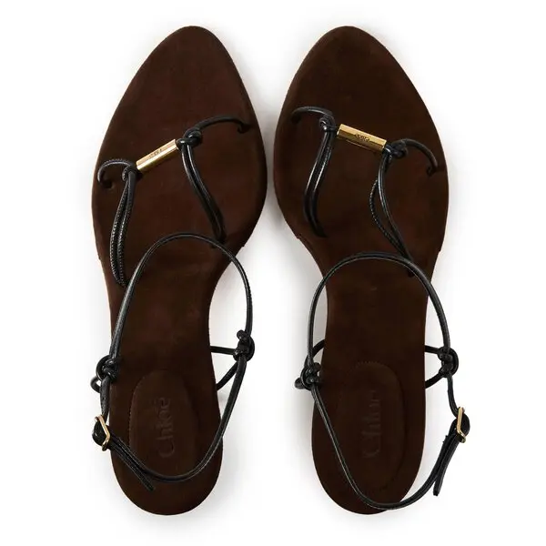 Chloé High-heeled Sandals With Knotted Straps And Buckle Detail