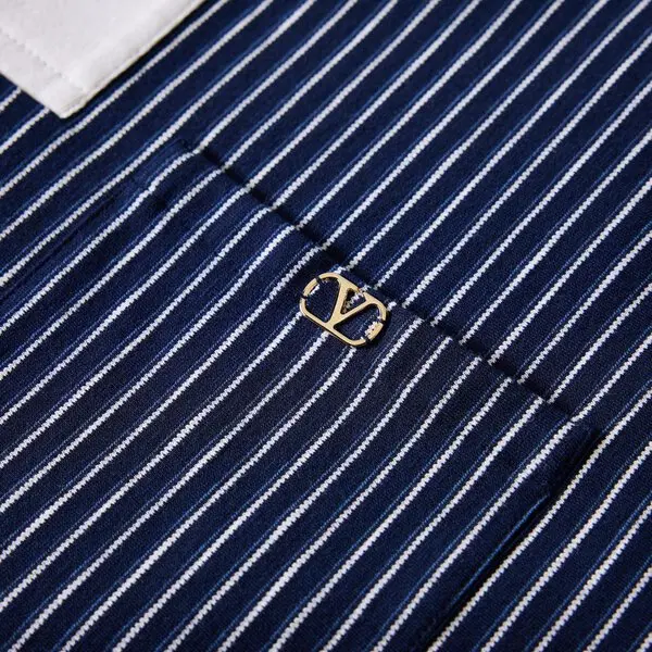 Valentino Garavani Vertical Pinstripe Polo Shirt