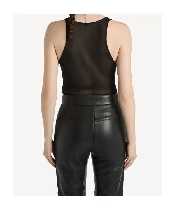 Balmain Knit Vest Top With Lace