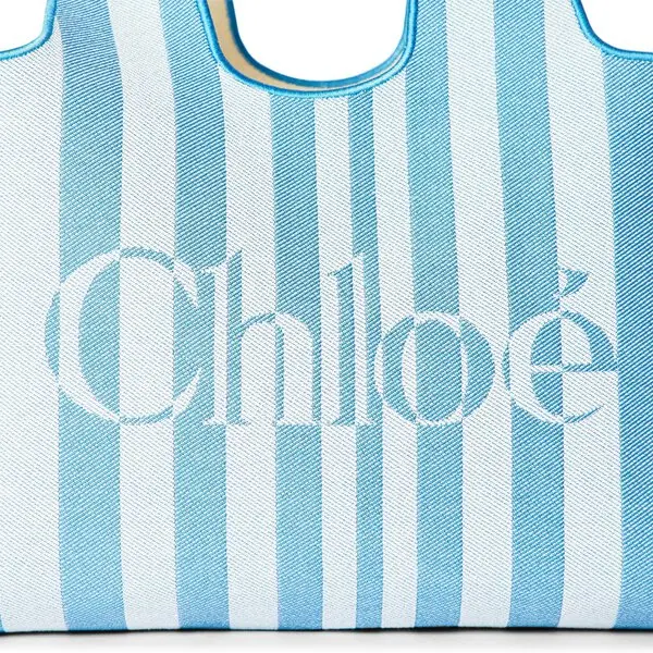 Chloé Striped Tote Bag - Blue