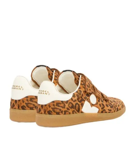 Isabel Marant Étoile Leopard Print Touch-strap Sneakers