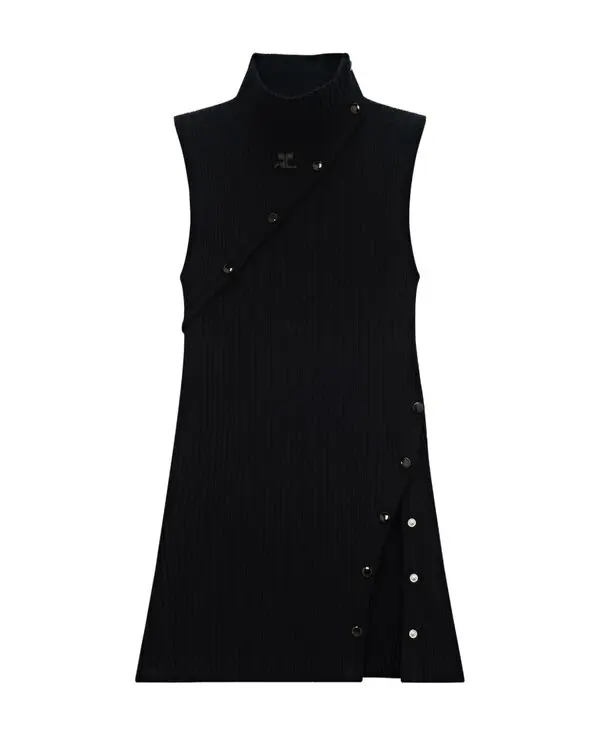 COURREGES High-neck Sleeveless Jumper