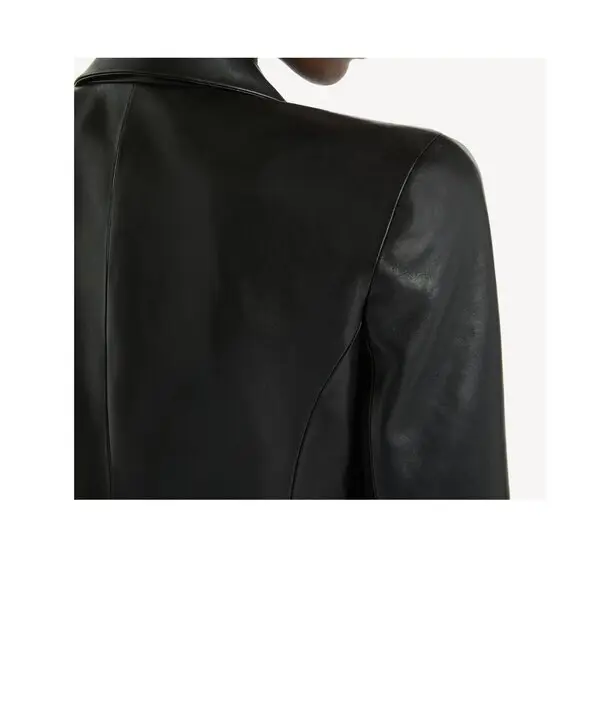 Balmain Structured Shoulder Lambskin Blazer
