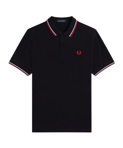Fred Perry Short Sleeve Twin Tipped Polo Shirt