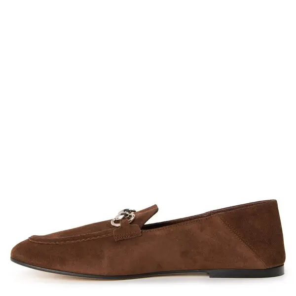 Gucci Suede Flat Loafers With Horsebit Detail - No