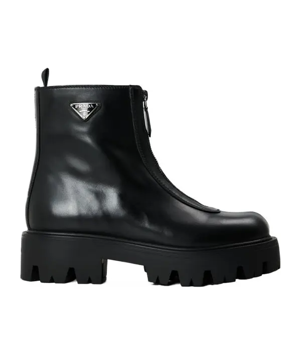 Prada Solid Color Ankle Boots