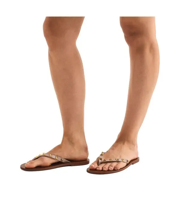 Valentino Garavani Flat Thong Sandals - Brown