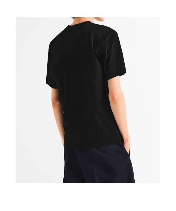 Prada Plain Crewneck Short-sleeve Tee - Black