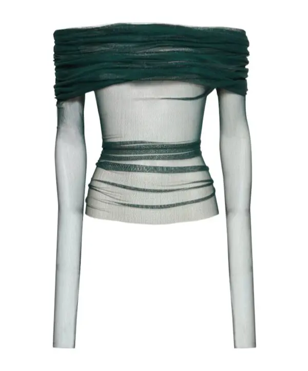 Christopher Esber Pleated Sheer Blouse