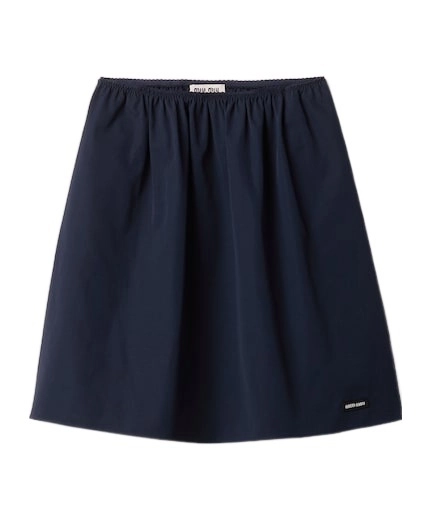 Miu Miu Trumpet Skirt With Jacquard Logo