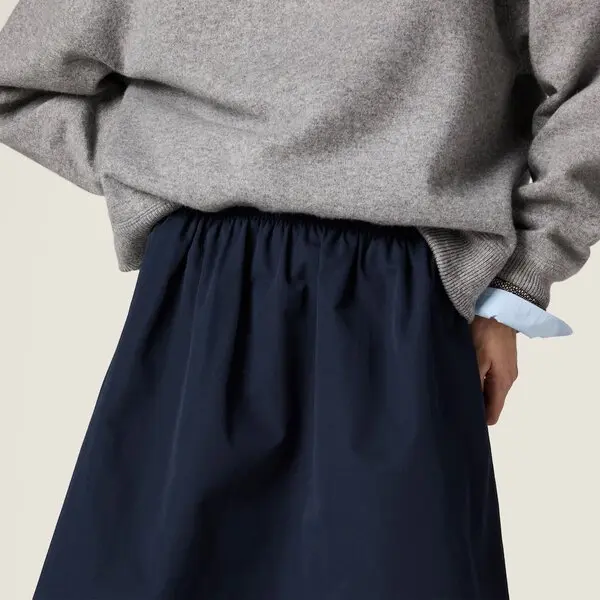 Miu Miu Trumpet Skirt With Jacquard Logo