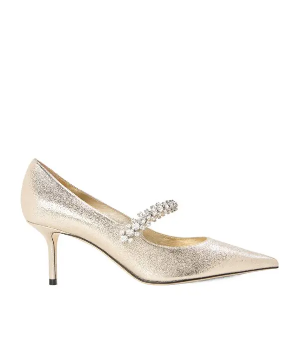 JIMMY CHOO Bing 65 Mules In Patent Leather With Crystal Embellishments - No