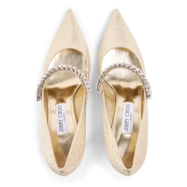 JIMMY CHOO Bing 65 Mules In Patent Leather With Crystal Embellishments