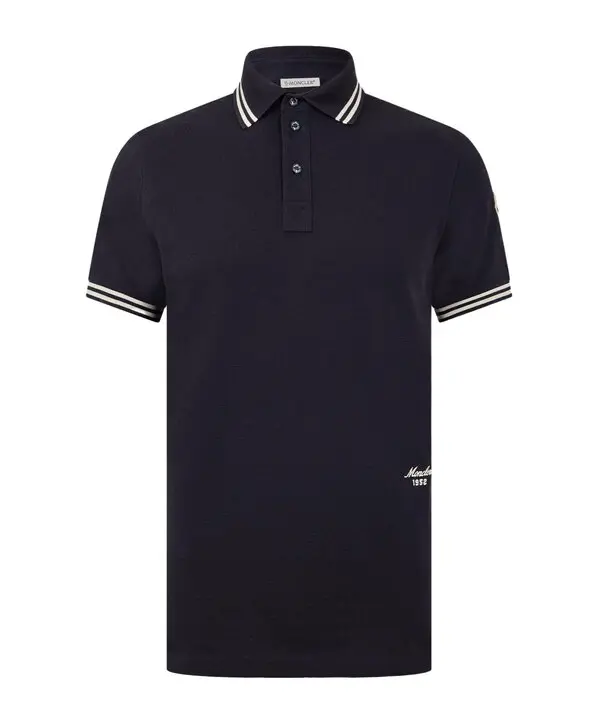 Moncler Short-sleeve Pique Polo Shirt