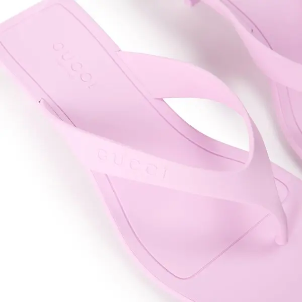 Gucci Thong Kitten Heel Slipper - Pink