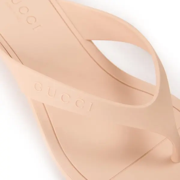 Gucci Thong Kitten Heel Slipper - Apricot