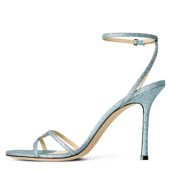 JIMMY CHOO Strappy Stiletto Sandals - Blue