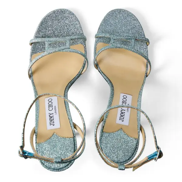 JIMMY CHOO Strappy Stiletto Sandals - Blue