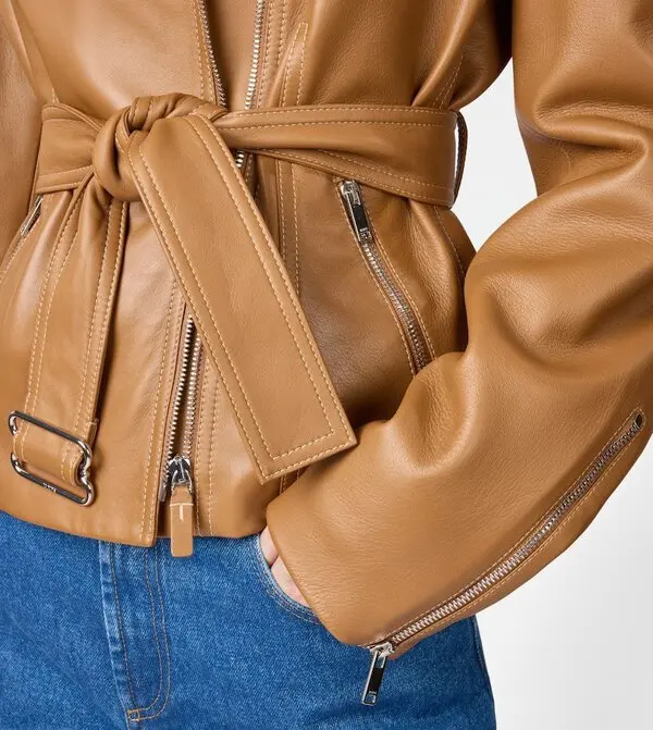 TOD'S Belted Leather Jacket