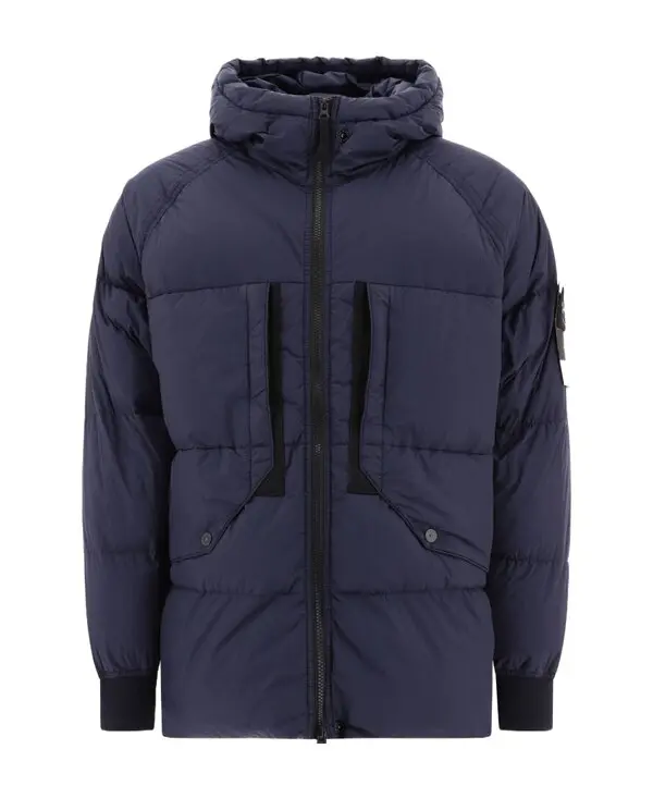 Stone Island Zip-up Puffer Jacket With Hood