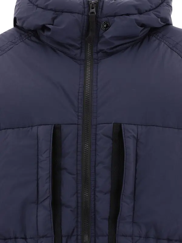 Stone Island Zip-up Puffer Jacket With Hood
