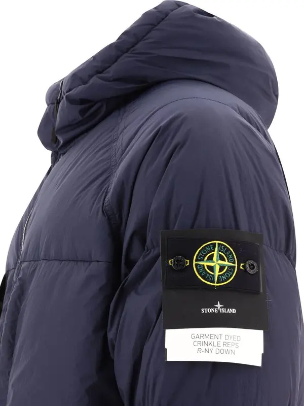 Stone Island Zip-up Puffer Jacket With Hood