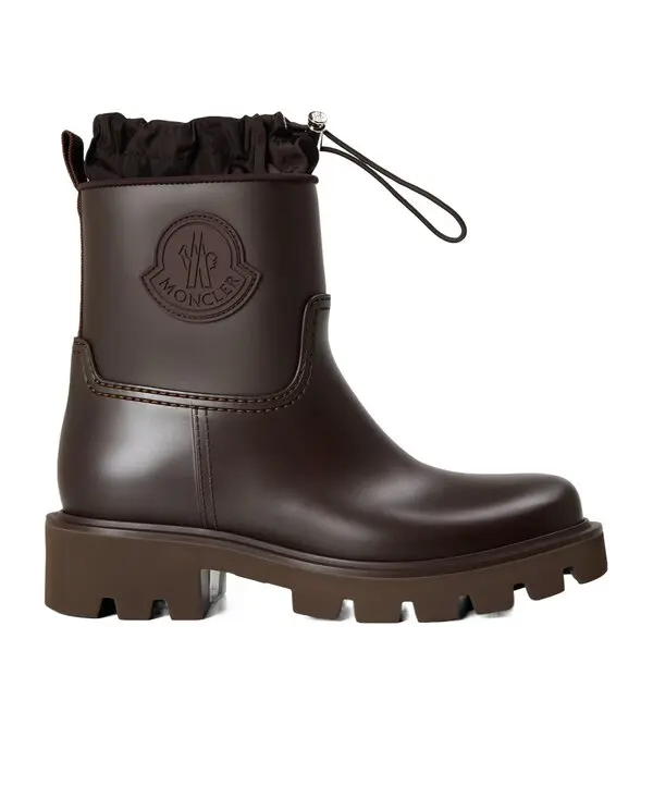 Moncler Ankle Boots With Drawstring Detail - Brown