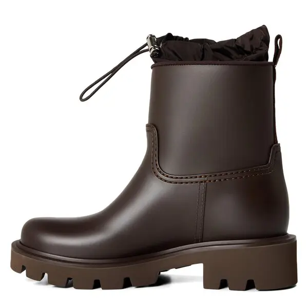 Moncler Ankle Boots With Drawstring Detail - Brown