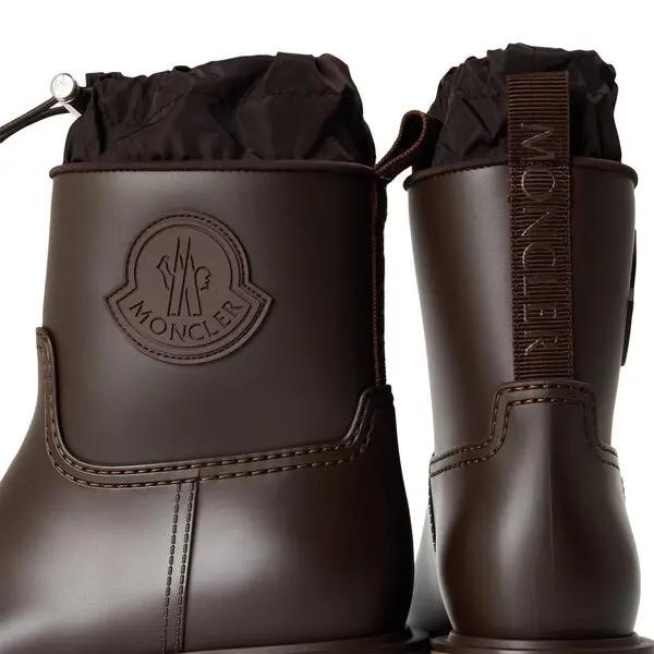 Moncler Ankle Boots With Drawstring Detail - Brown