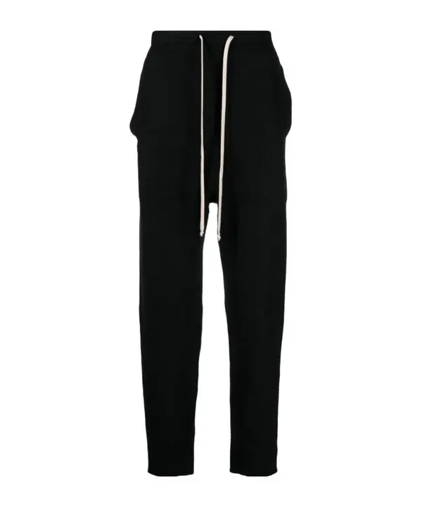 Rick Owens Drawstring Slim Cut Trousers - Black