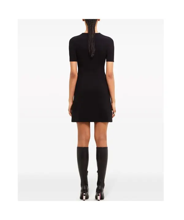 COURREGES Hollowed-out Knitted Mini Dress