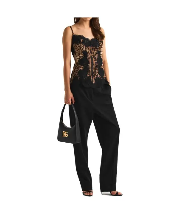 Dolce & Gabbana Leopard Print Lace Camisole