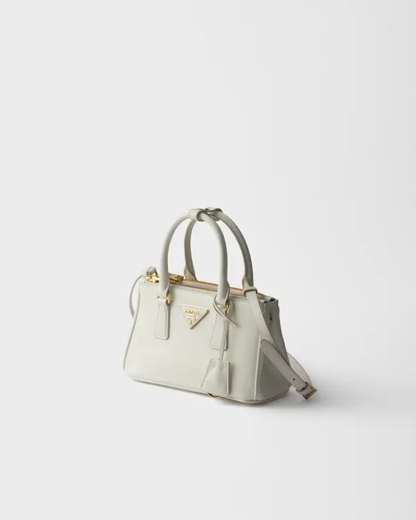 Prada Galleria Patent Saffiano Leather Mini Bag - White