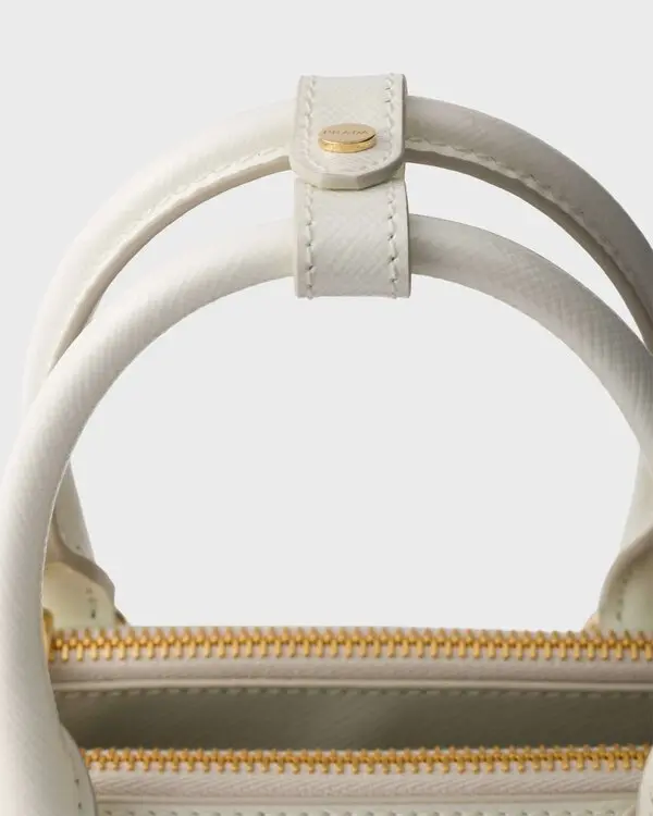 Prada Galleria Patent Saffiano Leather Mini Bag - White
