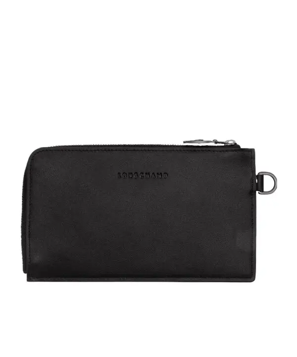 Longchamp Le Pliage Zippered Leather Wallet
