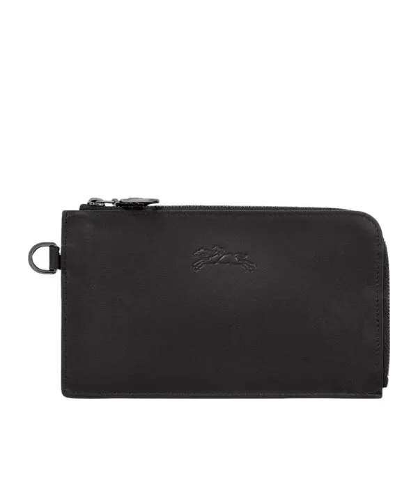 Longchamp Le Pliage Zippered Leather Wallet