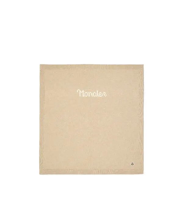 Moncler Logo Blanket - Beige