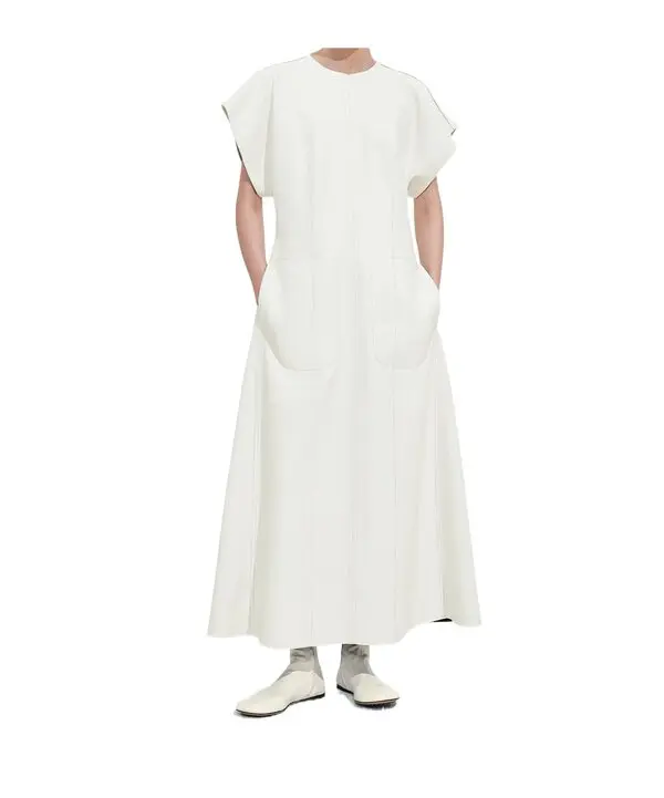 Bottega Veneta Bonded Leather Dress - White
