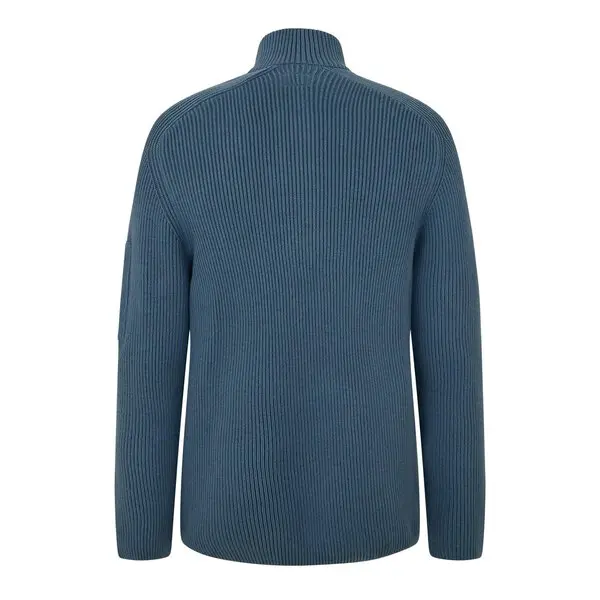 C.P. COMPANY Ribbed Crew Neck Knit With Button Detail