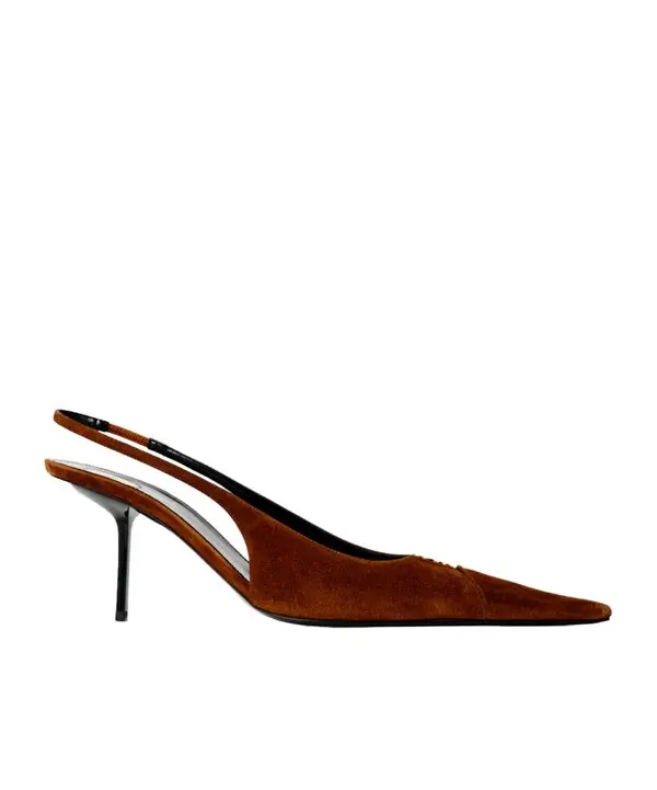 Saint Laurent Pointed Toe Slingback High Heels