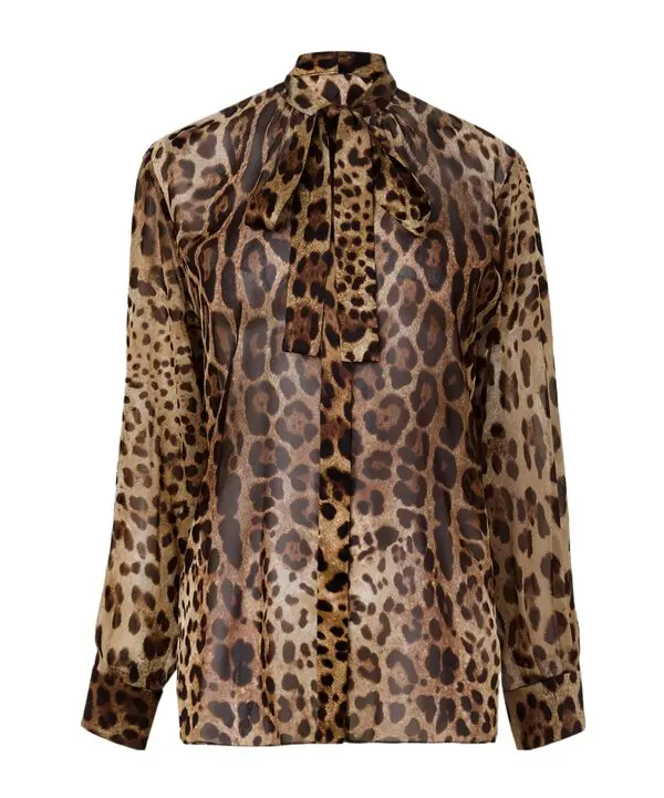 Dolce & Gabbana Minimalist Leopardprint Shirt