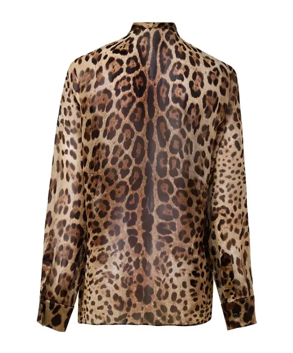 Dolce & Gabbana Minimalist Leopardprint Shirt